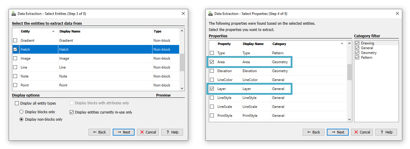 อัพเดตฟีเจอร์ Data Extraction Wizard - Draftsight