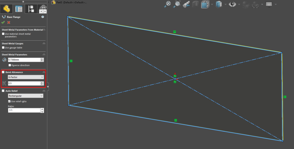 K-Factor กับงาน Sheet Metal ใน SOLIDWORKS - SOLIDWORKS