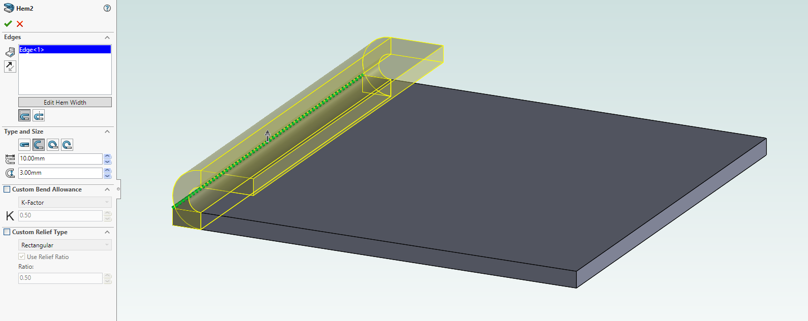 Hemming กับ SOLIDWORKS - SOLIDWORKS