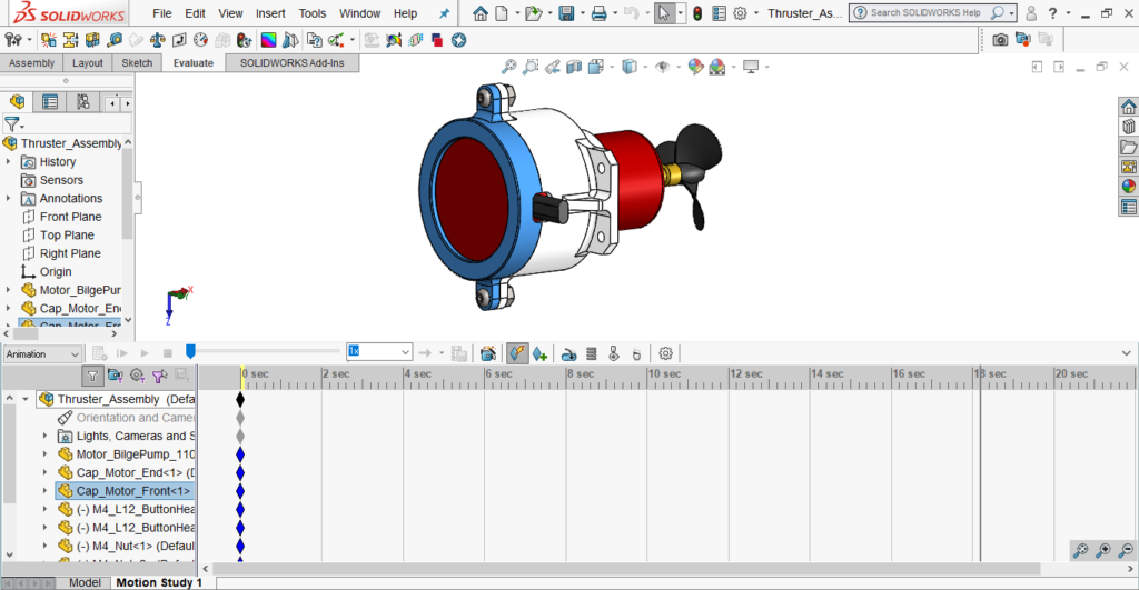 พื้นฐานการทำ SOLIDWORKS Animation จาก Explode View - SOLIDWORKS